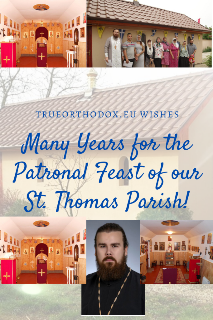Today on the Feast of St. Thomas our Small but All so Blessed Parish of ...