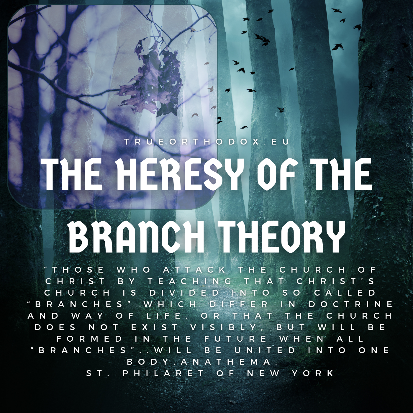 The Branch Theory of Ecclesiology: Why Is it a Heresy? – True Orthodox ...