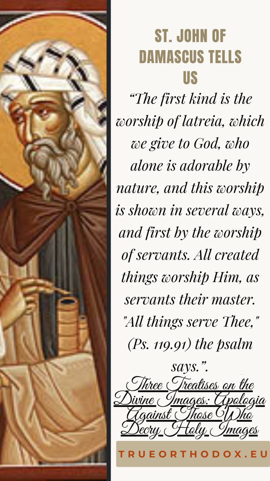 Today’s St. John of Damascus Proclaims – True Orthodox Diocese of ...